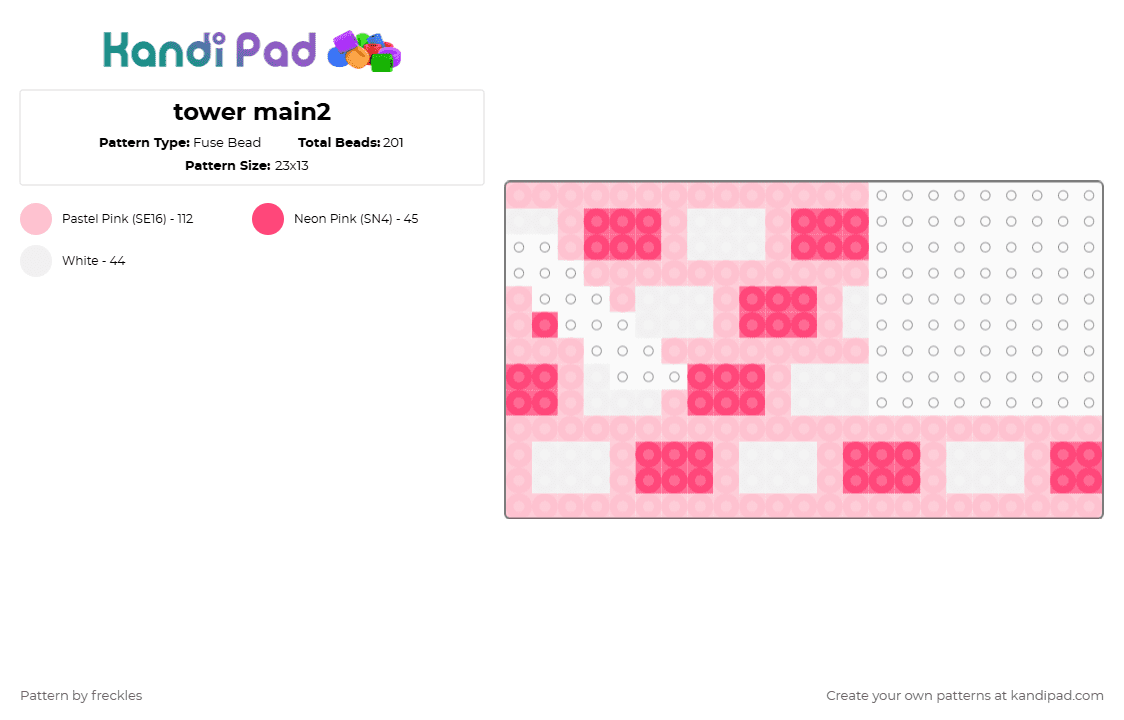 Tower main2 Fuse Bead Pattern - Kandi Pad | Kandi Patterns, Fuse Bead ...