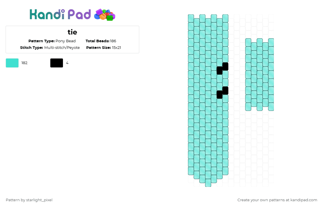 Tie Pony Bead Pattern - Kandi Pad | Kandi Patterns, Fuse Bead Patterns ...