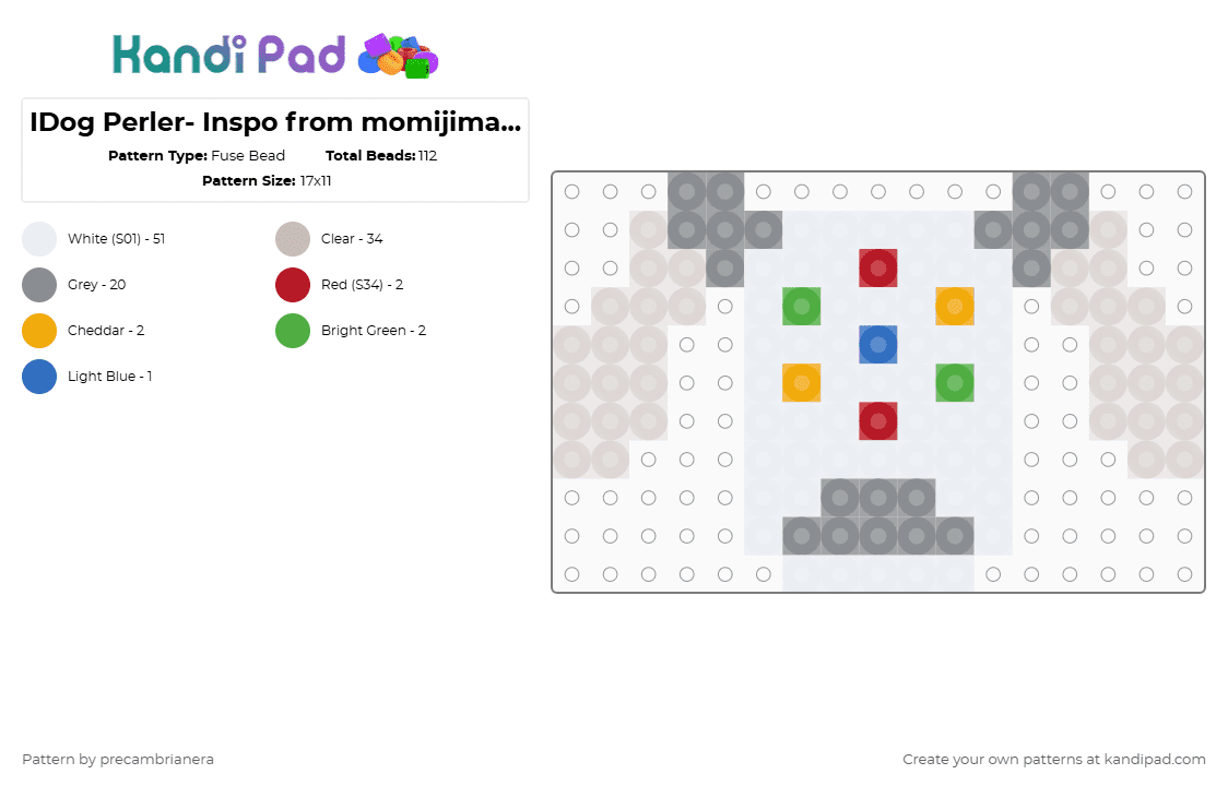 IDog Perler- Inspo from momijimatcha Fuse Bead Pattern - Kandi Pad ...
