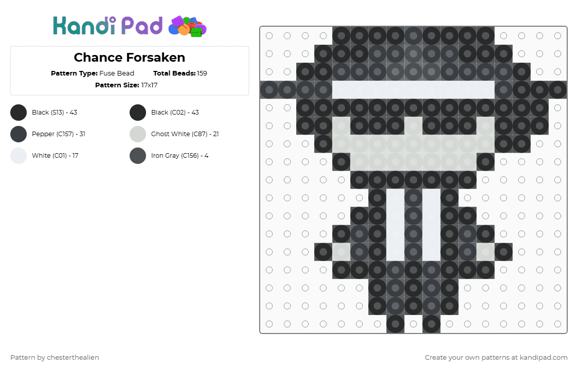 Chance Forsaken Fuse Bead Pattern - Kandi Pad | Kandi Patterns, Fuse ...