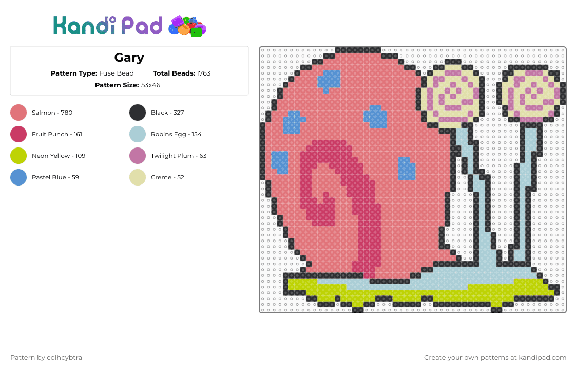 Gary Fuse Bead Pattern - Kandi Pad | Kandi Patterns, Fuse Bead Patterns ...