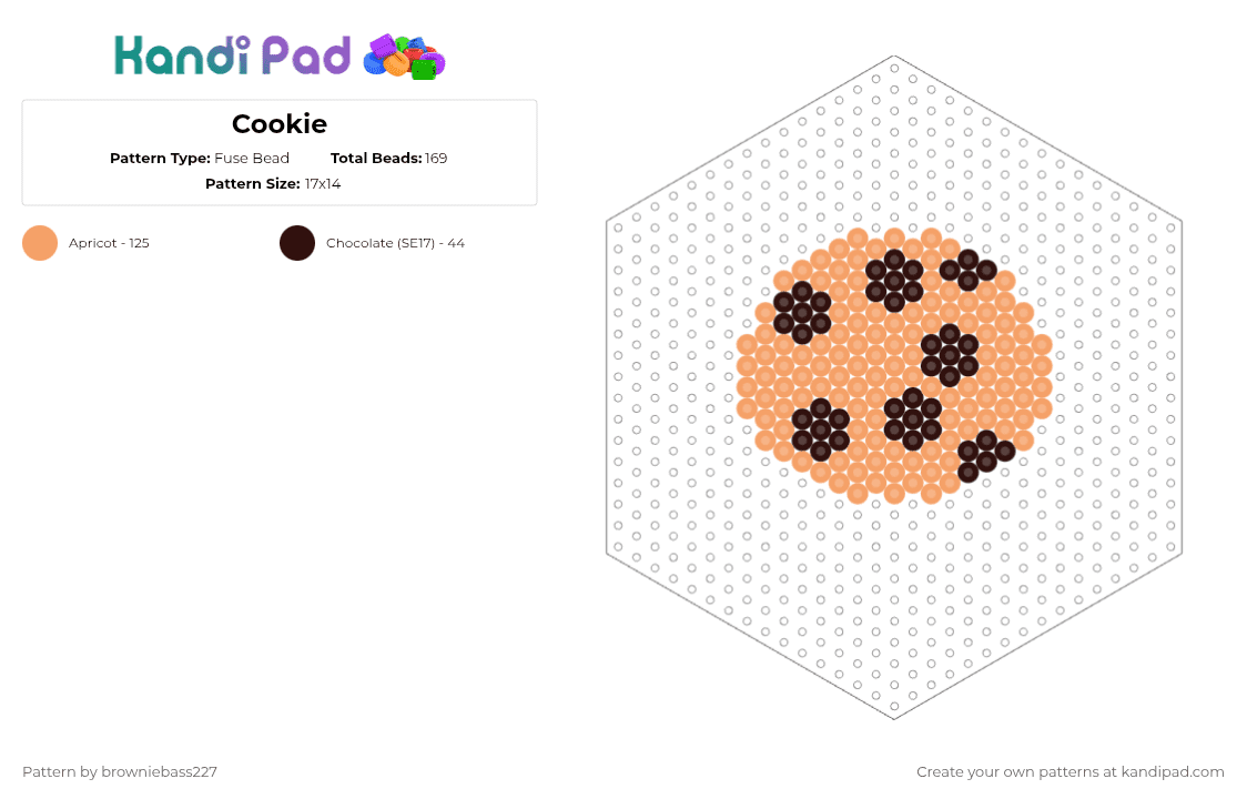 Cookie Fuse Bead Pattern - Kandi Pad | Kandi Patterns, Fuse Bead ...
