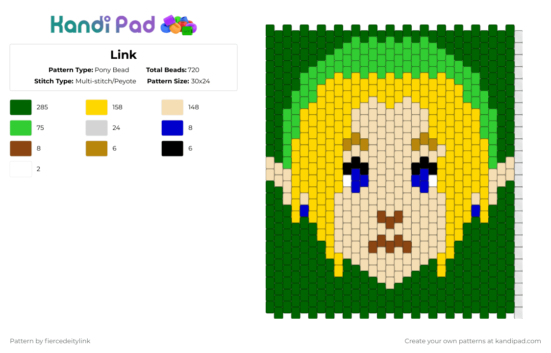 Tloz Pony Bead Patterns - Gallery - Kandi Pad | Kandi Patterns, Fuse ...