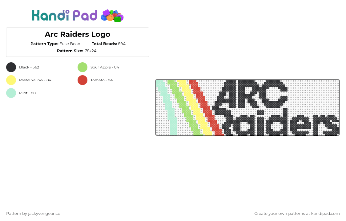 Arc Raiders Logo Fuse Bead Pattern - Kandi Pad | Kandi Patterns, Fuse ...