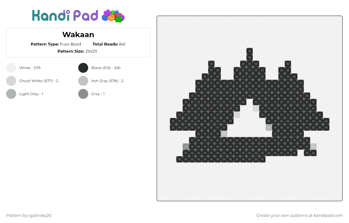Wakaan Fuse Bead Pattern - Kandi Pad | Kandi Patterns, Fuse Bead ...