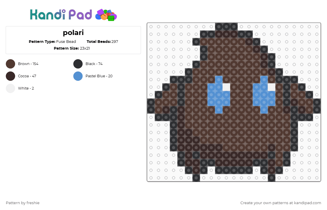 Luma (Polari) Fuse Bead Pattern - Kandi Pad | Kandi Patterns, Fuse Bead ...