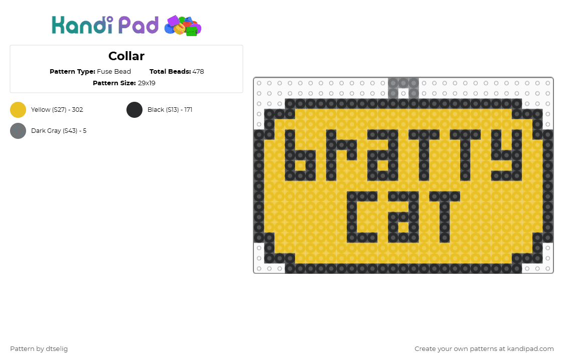 Collar Fuse Bead Pattern - Kandi Pad | Kandi Patterns, Fuse Bead ...