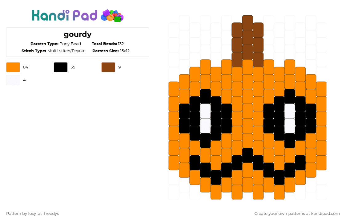 Gourdy Pony Bead Pattern - Kandi Pad | Kandi Patterns, Fuse Bead ...