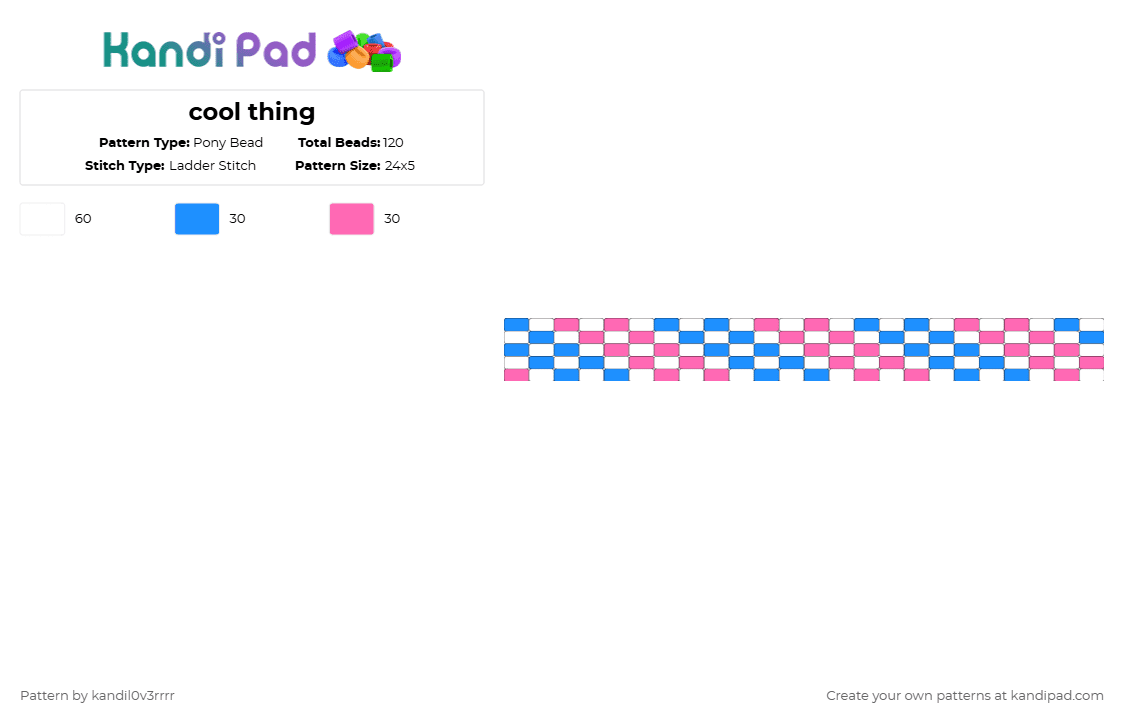 Cool thing Pony Bead Pattern - Kandi Pad | Kandi Patterns, Fuse Bead ...