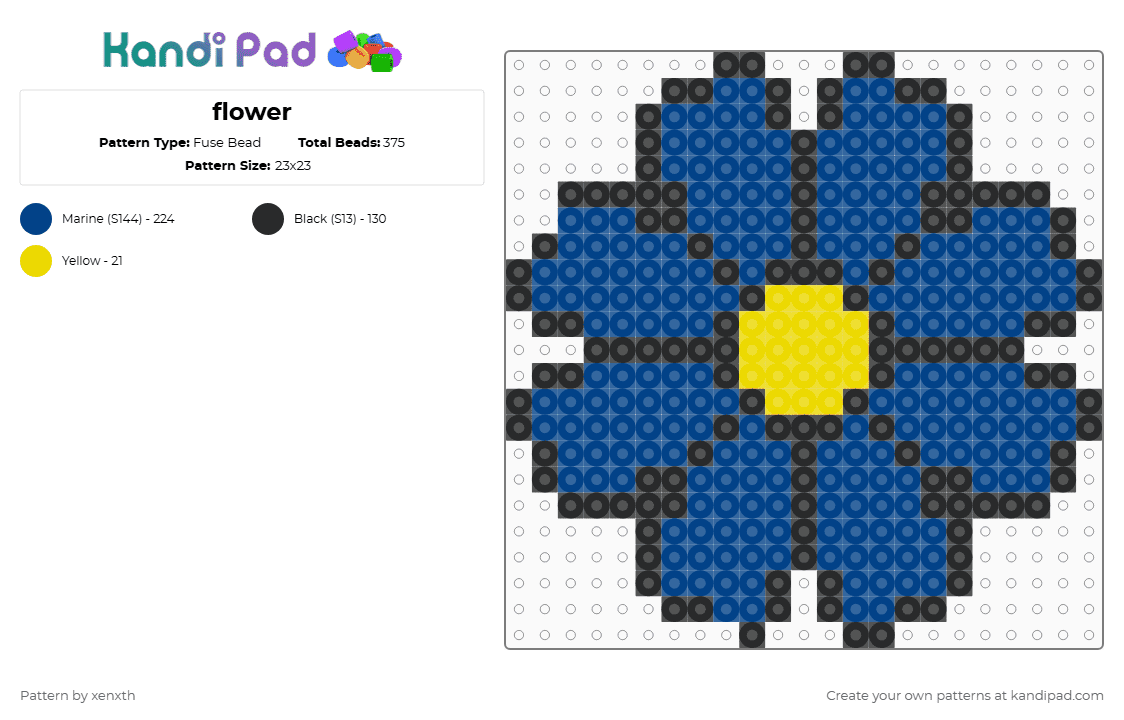 Flower Fuse Bead Pattern - Kandi Pad | Kandi Patterns, Fuse Bead ...