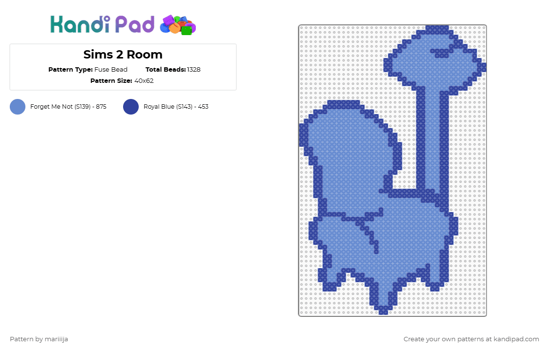 Sims 2 Room Fuse Bead Pattern - Kandi Pad | Kandi Patterns, Fuse Bead ...