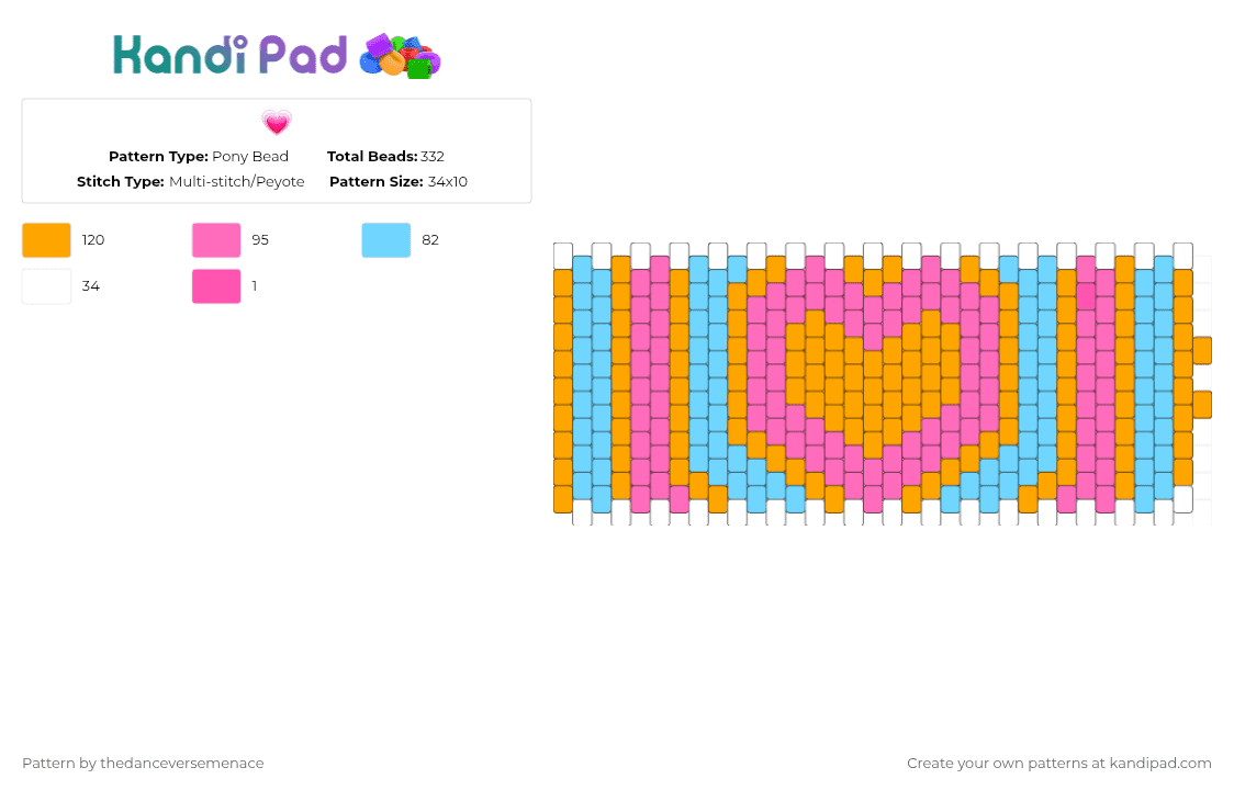 Inspo test Pony Bead Pattern - Kandi Pad | Kandi Patterns, Fuse Bead ...