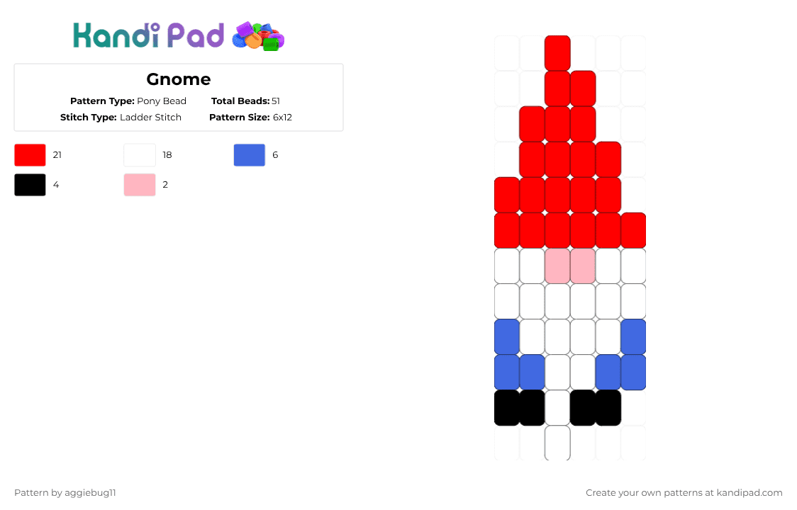 Gnome Pony Bead Pattern - Kandi Pad | Kandi Patterns, Fuse Bead ...