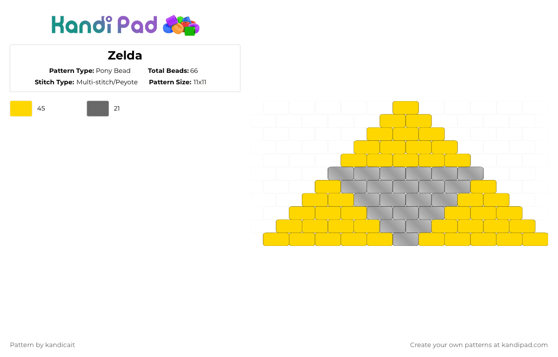 Zelda Pony Bead Pattern - Kandi Pad | Kandi Patterns, Fuse Bead ...