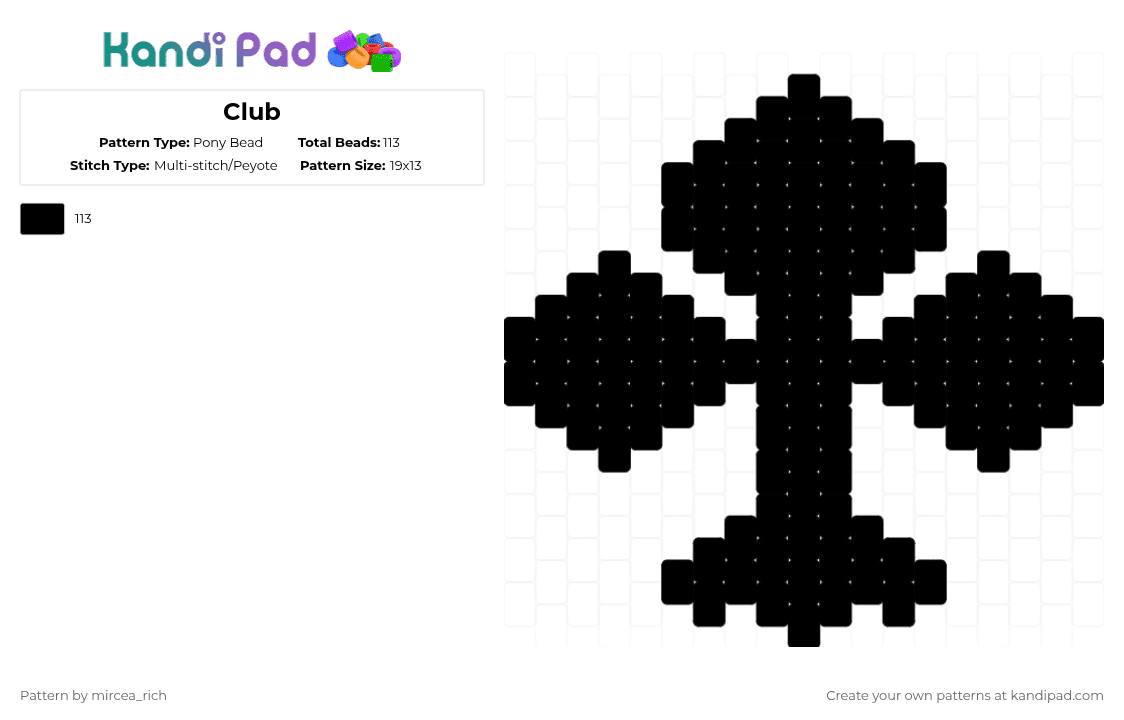 Club Pony Bead Pattern - Kandi Pad | Kandi Patterns, Fuse Bead Patterns ...