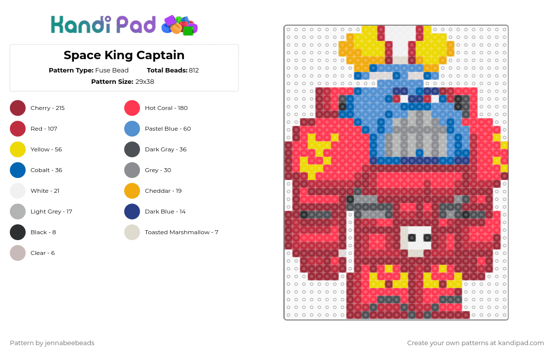 Captain Rex Fuse Bead Patterns - Gallery - Kandi Pad | Kandi Patterns ...