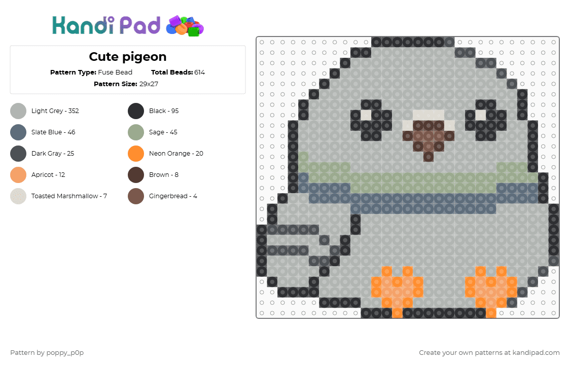 Pig Fuse Bead Patterns - Gallery - Kandi Pad | Kandi Patterns, Fuse ...