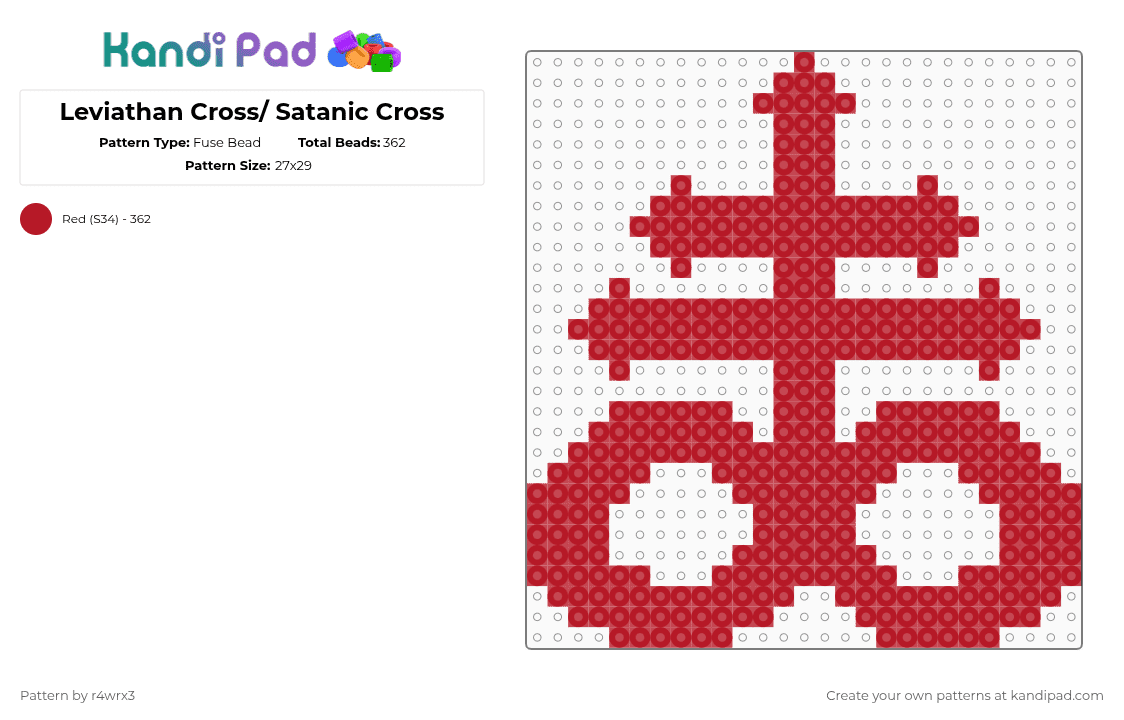 Leviathancross Fuse Bead Patterns - Gallery - Kandi Pad | Kandi ...
