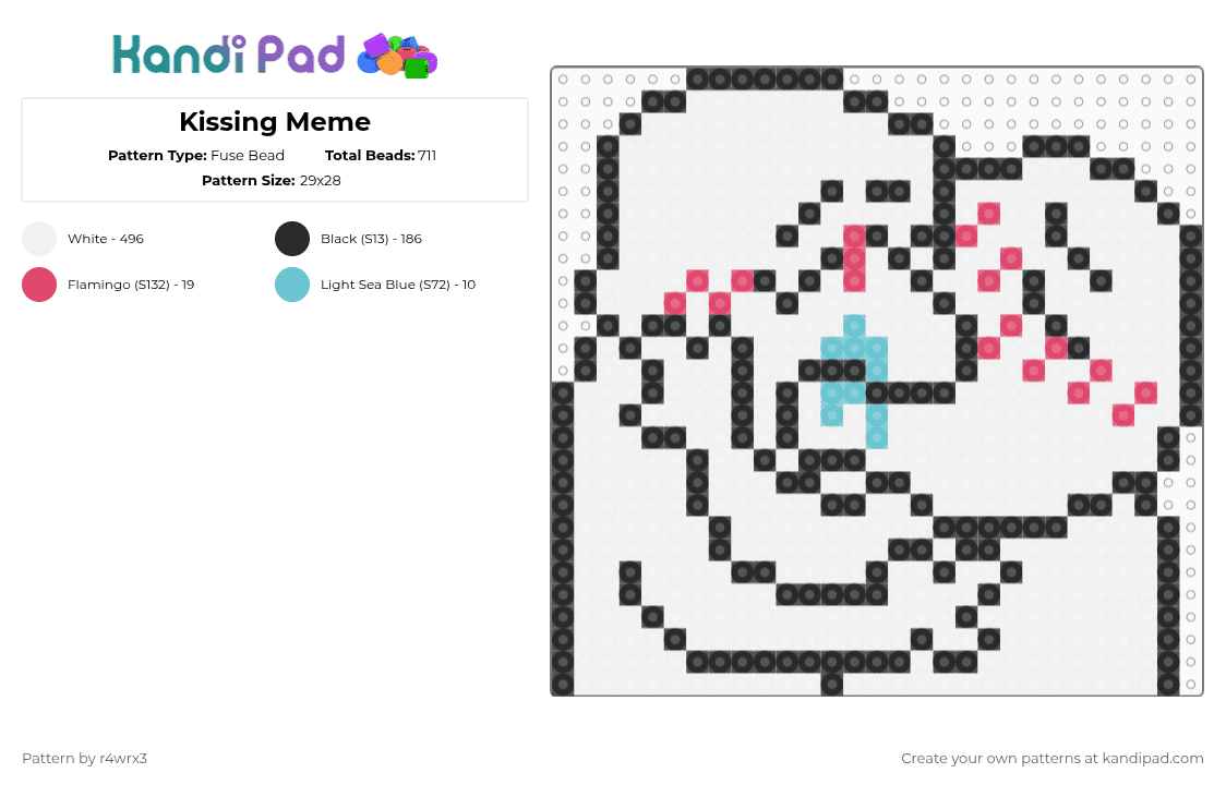 Kissing Meme Fuse Bead Pattern - Kandi Pad | Kandi Patterns, Fuse Bead ...