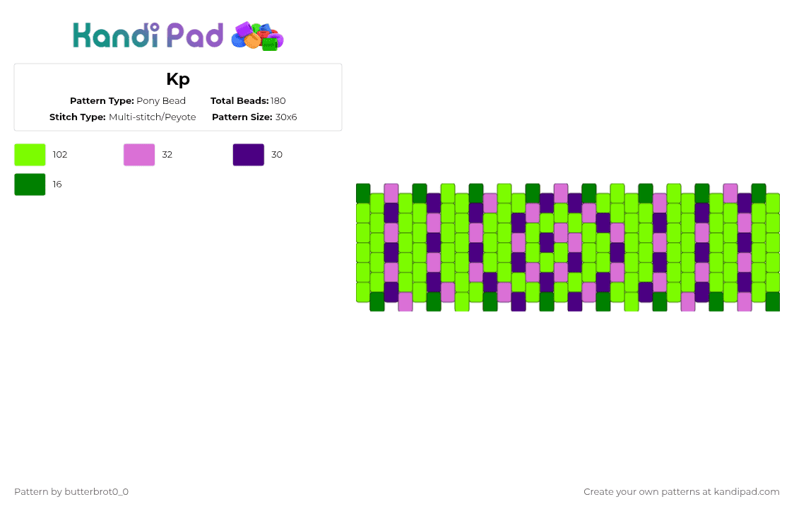 Kp Pony Bead Pattern - Kandi Pad | Kandi Patterns, Fuse Bead Patterns ...