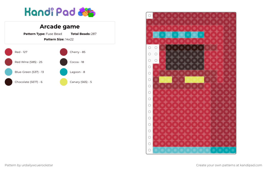 Cotdarcade Fuse Bead Patterns - Gallery - Kandi Pad | Kandi Patterns ...