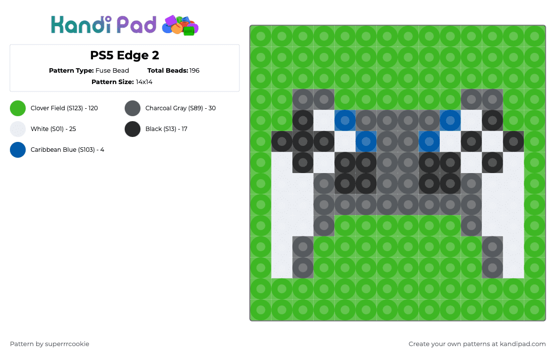 Ps5 Fuse Bead Patterns - Gallery - Kandi Pad | Kandi Patterns, Fuse ...