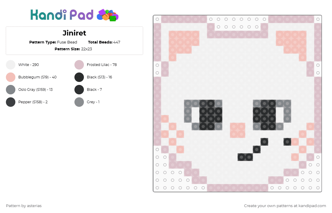 Jiniret Fuse Bead Pattern - Kandi Pad | Kandi Patterns, Fuse Bead ...