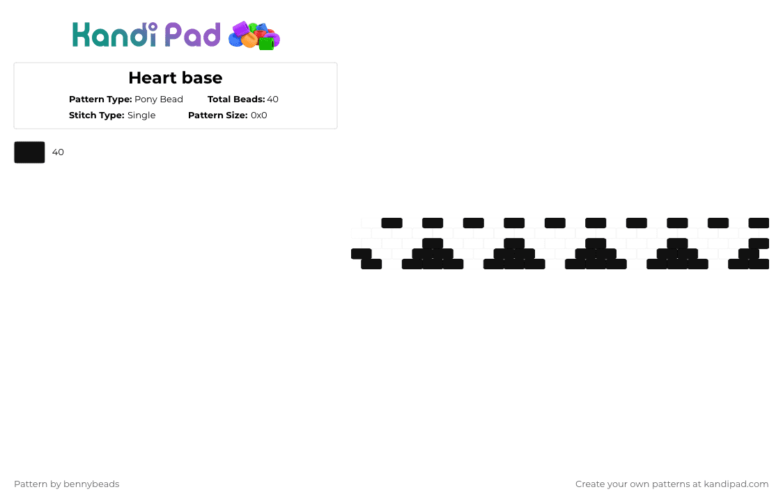 Heart base Pony Bead Pattern - Kandi Pad | Kandi Patterns, Fuse Bead ...