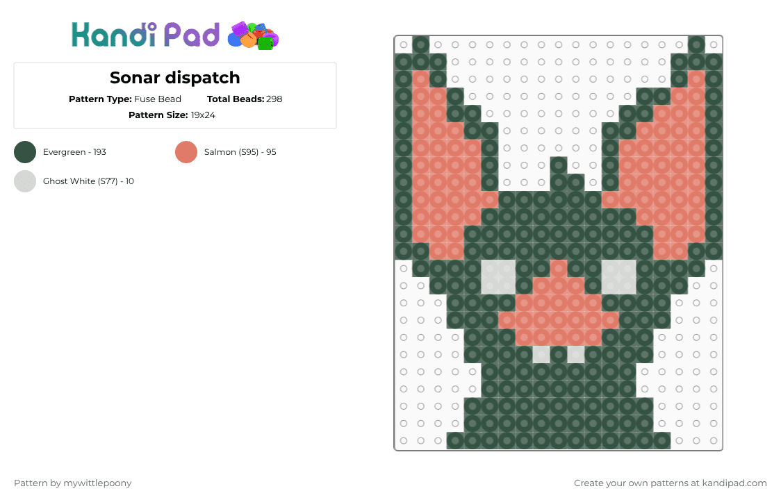 Sonar dispatch Fuse Bead Pattern - Kandi Pad | Kandi Patterns, Fuse ...