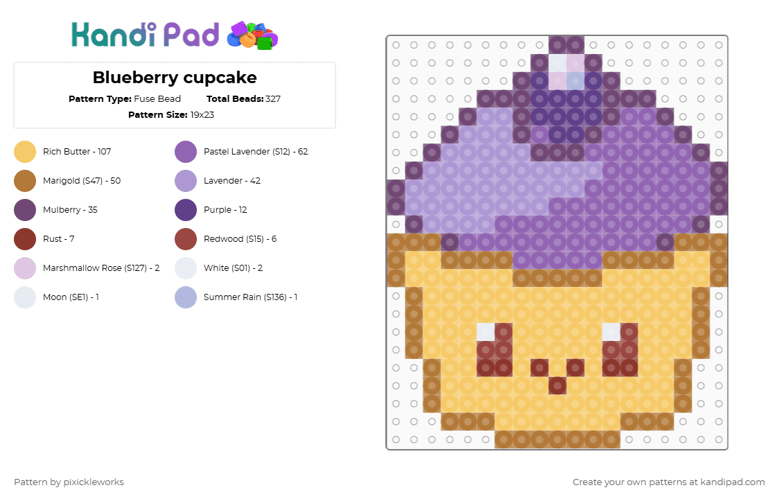 Blueberry Fuse Bead Patterns - Gallery - Kandi Pad | Kandi Patterns ...