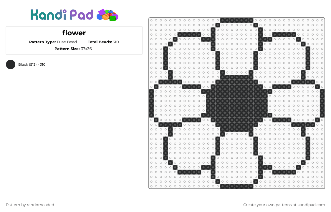 Flower Fuse Bead Pattern - Kandi Pad | Kandi Patterns, Fuse Bead ...