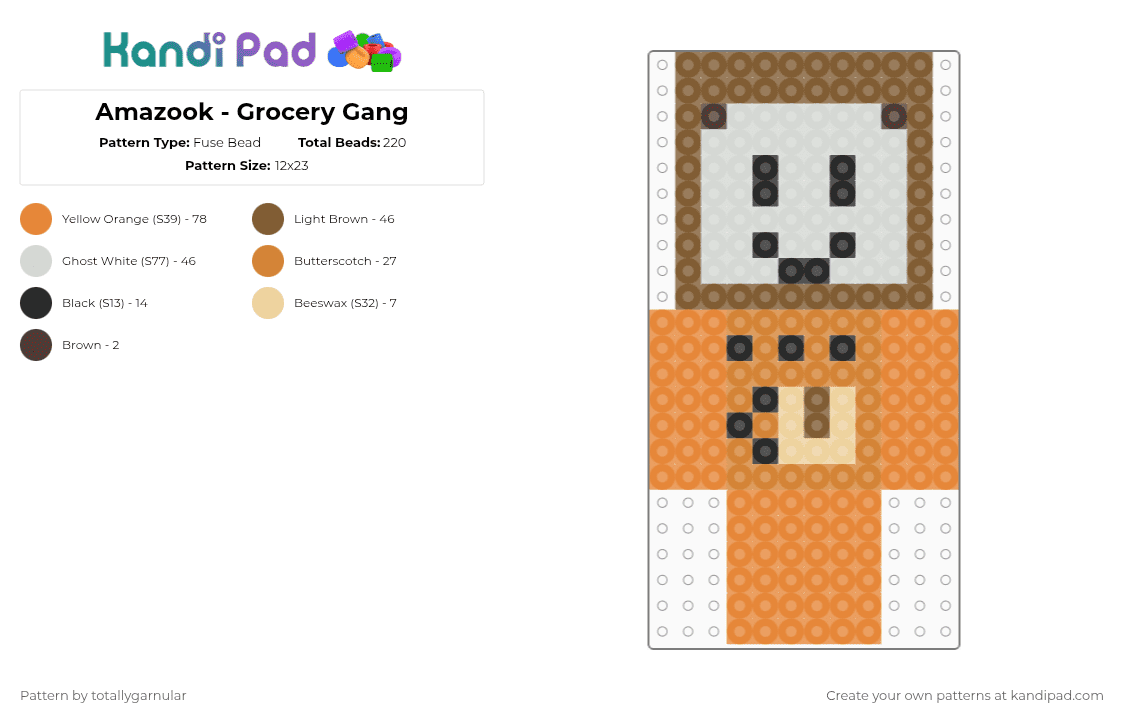 Amazook - Grocery Gang Fuse Bead Pattern - Kandi Pad | Kandi Patterns ...