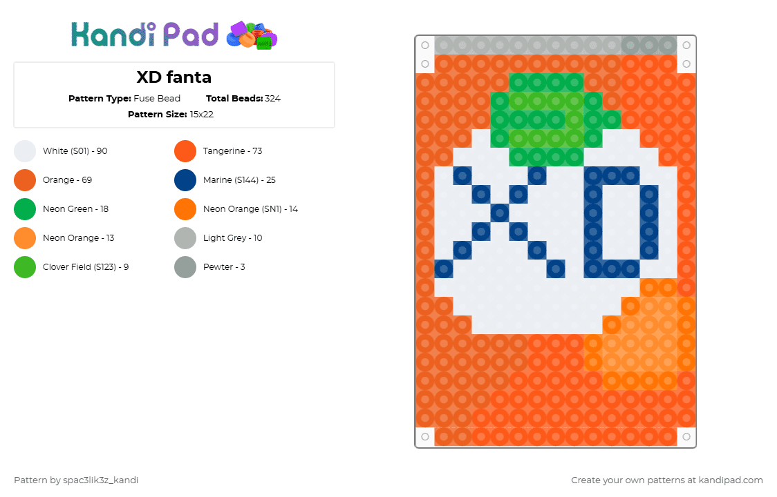 XD fanta Fuse Bead Pattern - Kandi Pad | Kandi Patterns, Fuse Bead ...