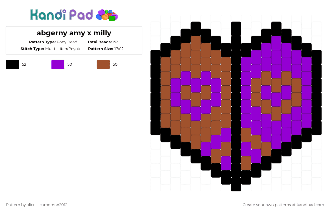 Abgerny amy x milly Pony Bead Pattern - Kandi Pad | Kandi Patterns ...