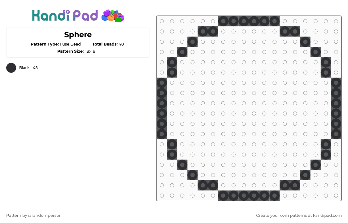 Sphere Fuse Bead Pattern - Kandi Pad | Kandi Patterns, Fuse Bead ...