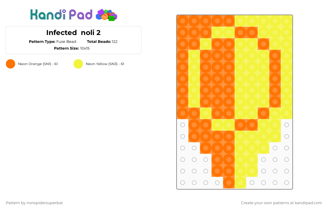Infected noli 2 Fuse Bead Pattern - Kandi Pad | Kandi Patterns, Fuse ...