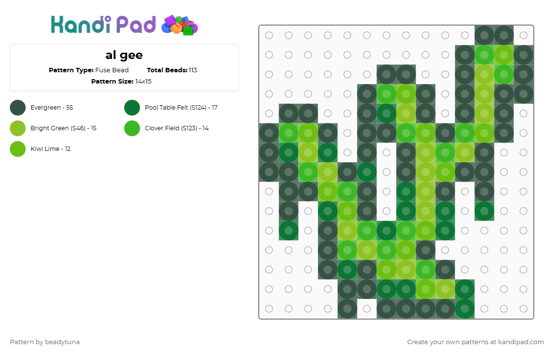Al gee Fuse Bead Pattern - Kandi Pad | Kandi Patterns, Fuse Bead ...