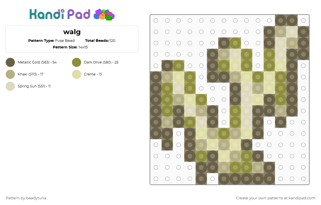 Walg Fuse Bead Pattern - Kandi Pad | Kandi Patterns, Fuse Bead Patterns ...