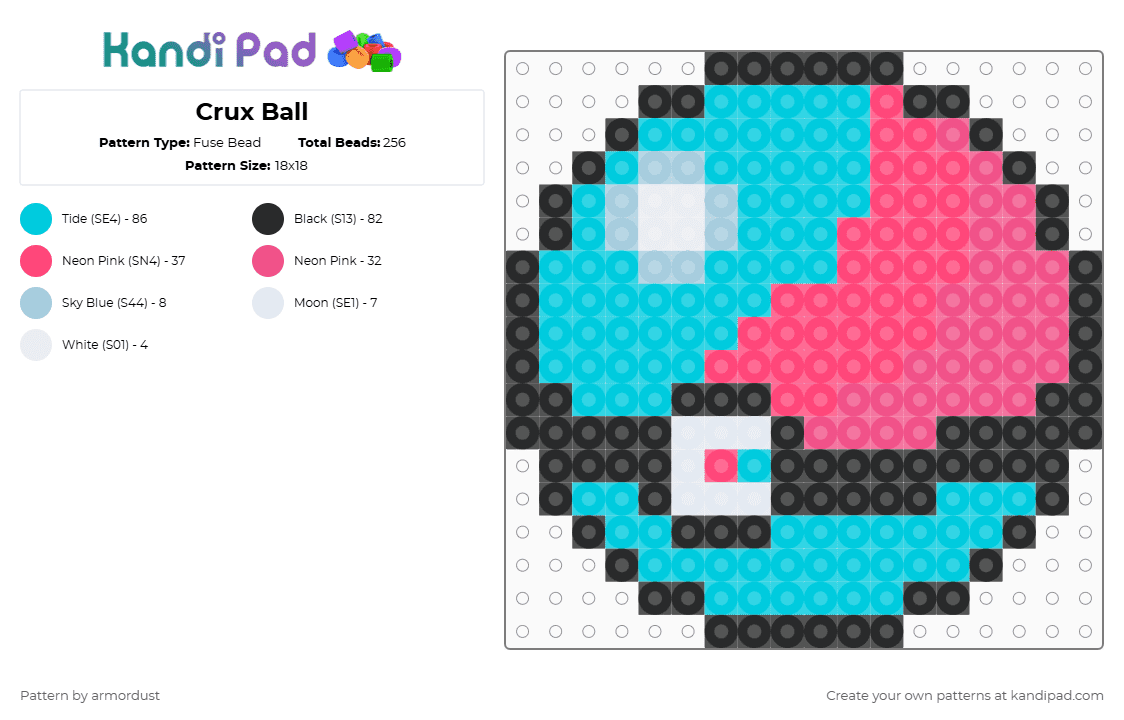 Crux Ball Fuse Bead Pattern - Kandi Pad | Kandi Patterns, Fuse Bead ...