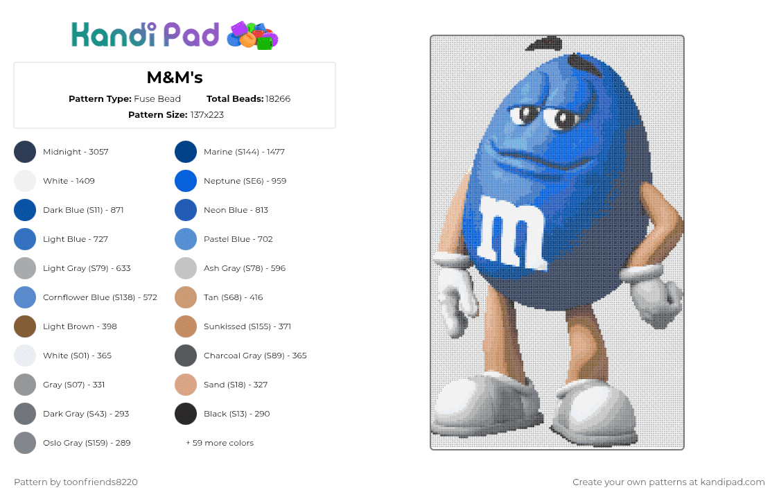M&M's Fuse Bead Pattern - Kandi Pad | Kandi Patterns, Fuse Bead ...