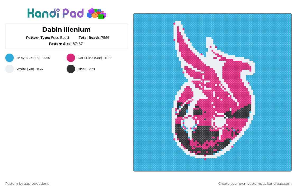 Dabin illenium Fuse Bead Pattern - Kandi Pad | Kandi Patterns, Fuse ...