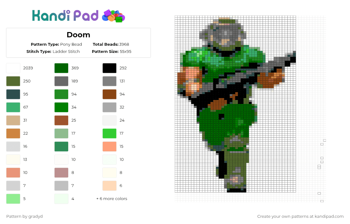 Doom Pony Bead Pattern - Kandi Pad | Kandi Patterns, Fuse Bead Patterns ...