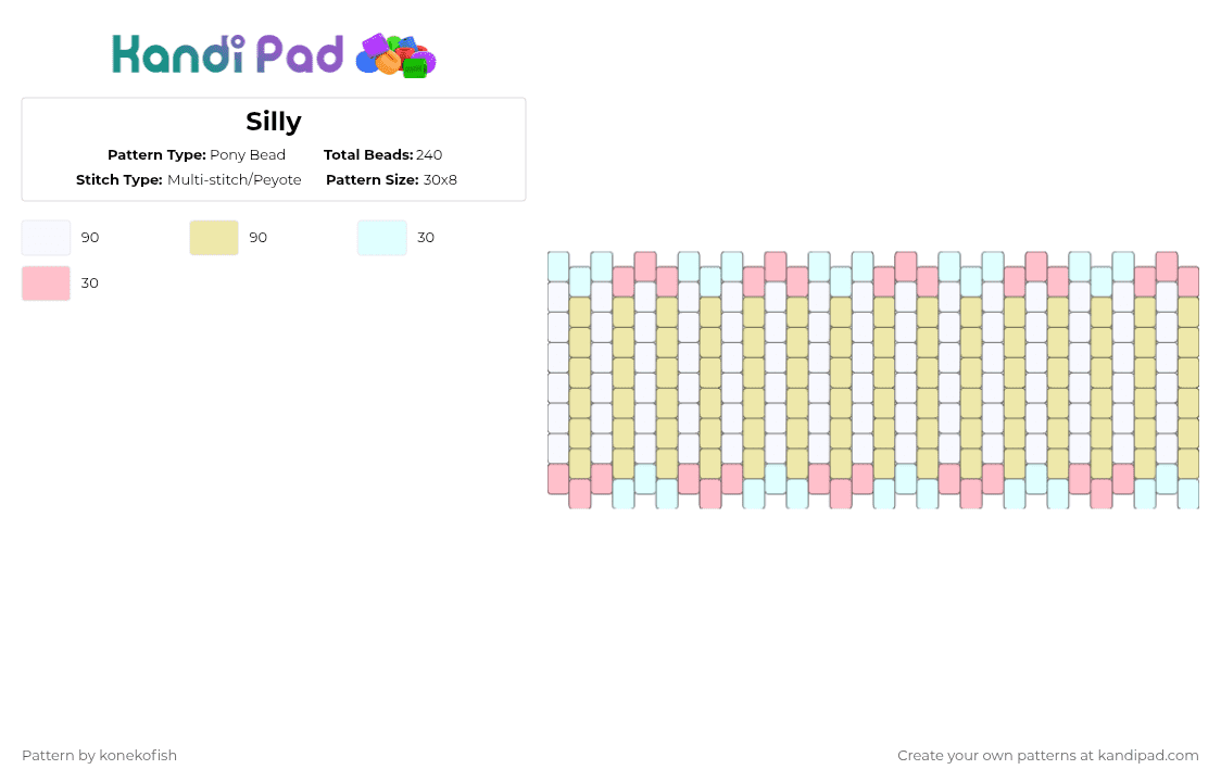 Silly Pony Bead Pattern - Kandi Pad | Kandi Patterns, Fuse Bead ...
