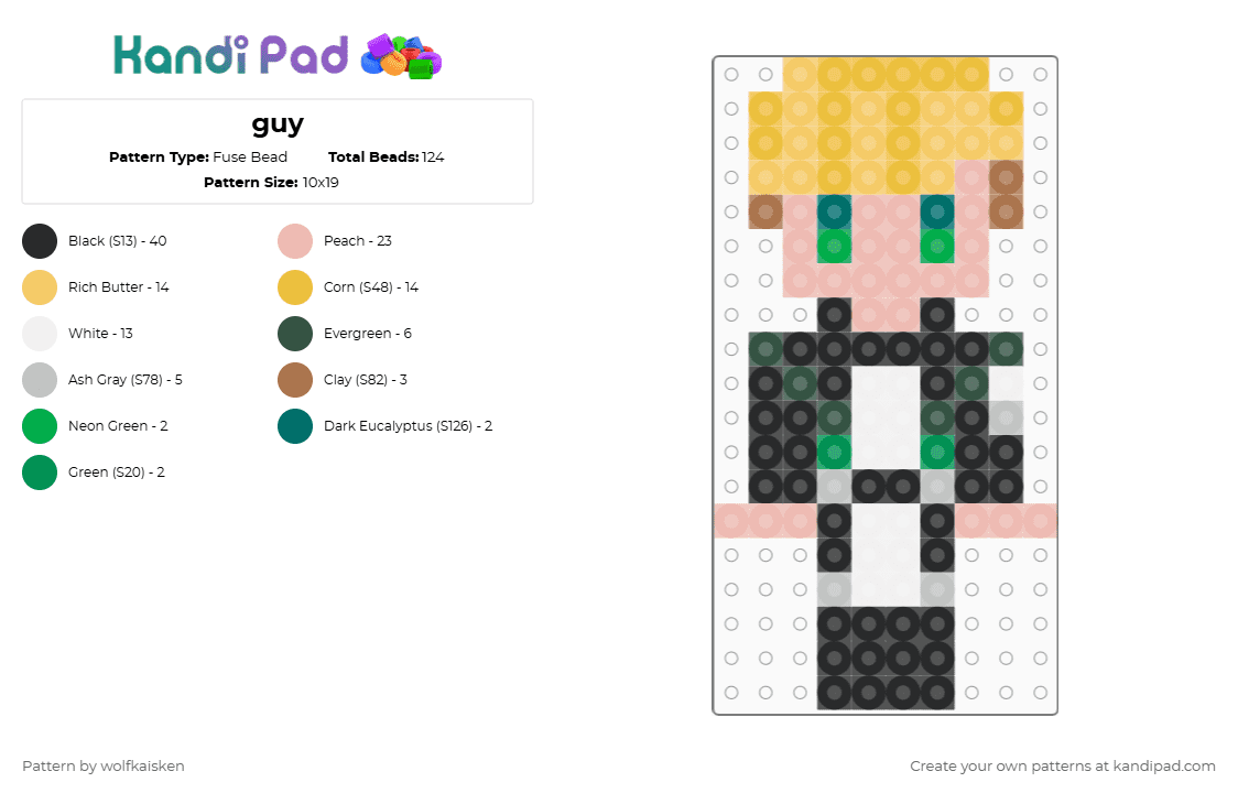 Guy Fuse Bead Pattern - Kandi Pad | Kandi Patterns, Fuse Bead Patterns ...