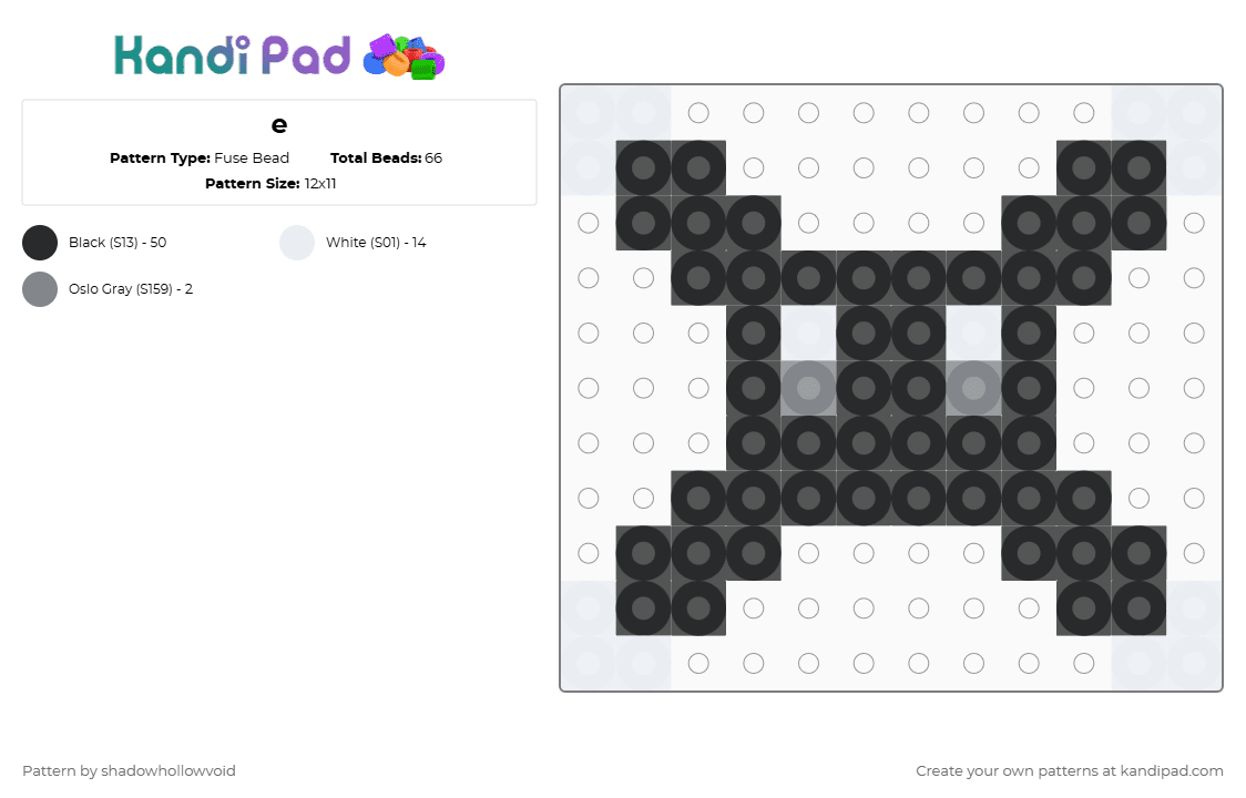 E Fuse Bead Pattern - Kandi Pad | Kandi Patterns, Fuse Bead Patterns ...