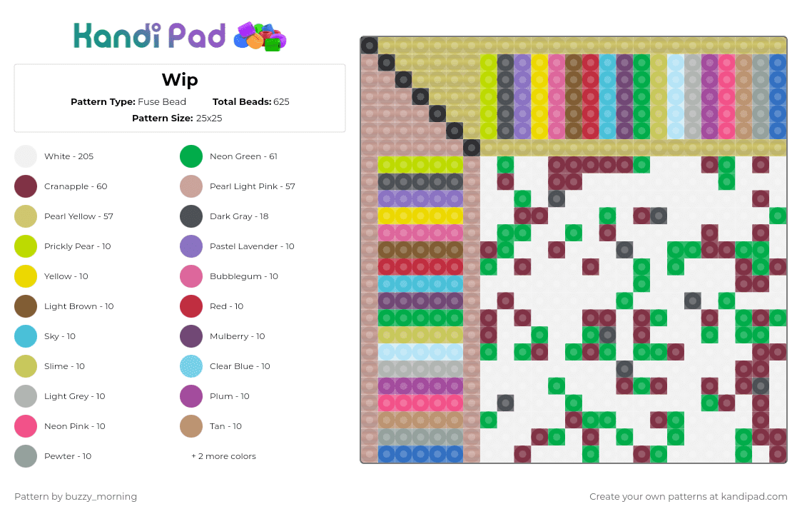 Pokémon Type Effectivness Chart (key in descrip) Fuse Bead Pattern ...