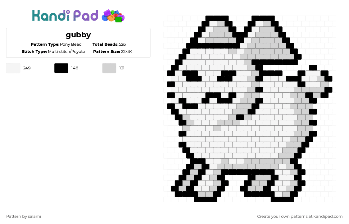 Gubby Pony Bead Pattern - Kandi Pad | Kandi Patterns, Fuse Bead ...