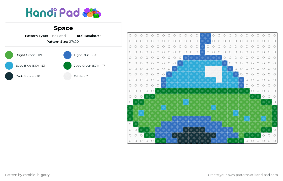 Space Fuse Bead Pattern - Kandi Pad | Kandi Patterns, Fuse Bead ...