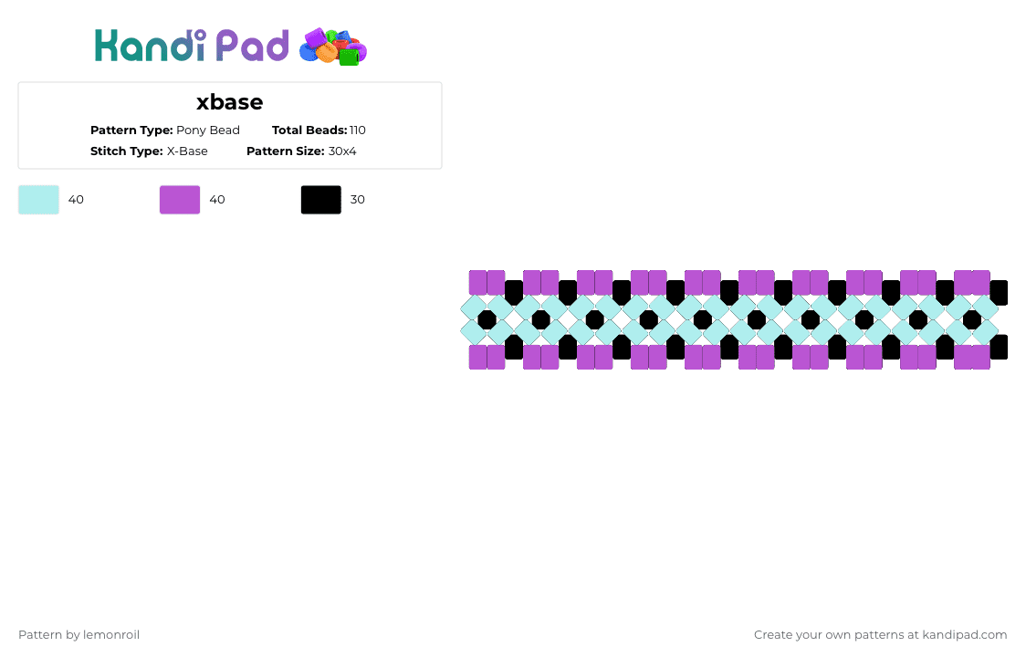 Xbase Pony Bead Pattern - Kandi Pad | Kandi Patterns, Fuse Bead ...