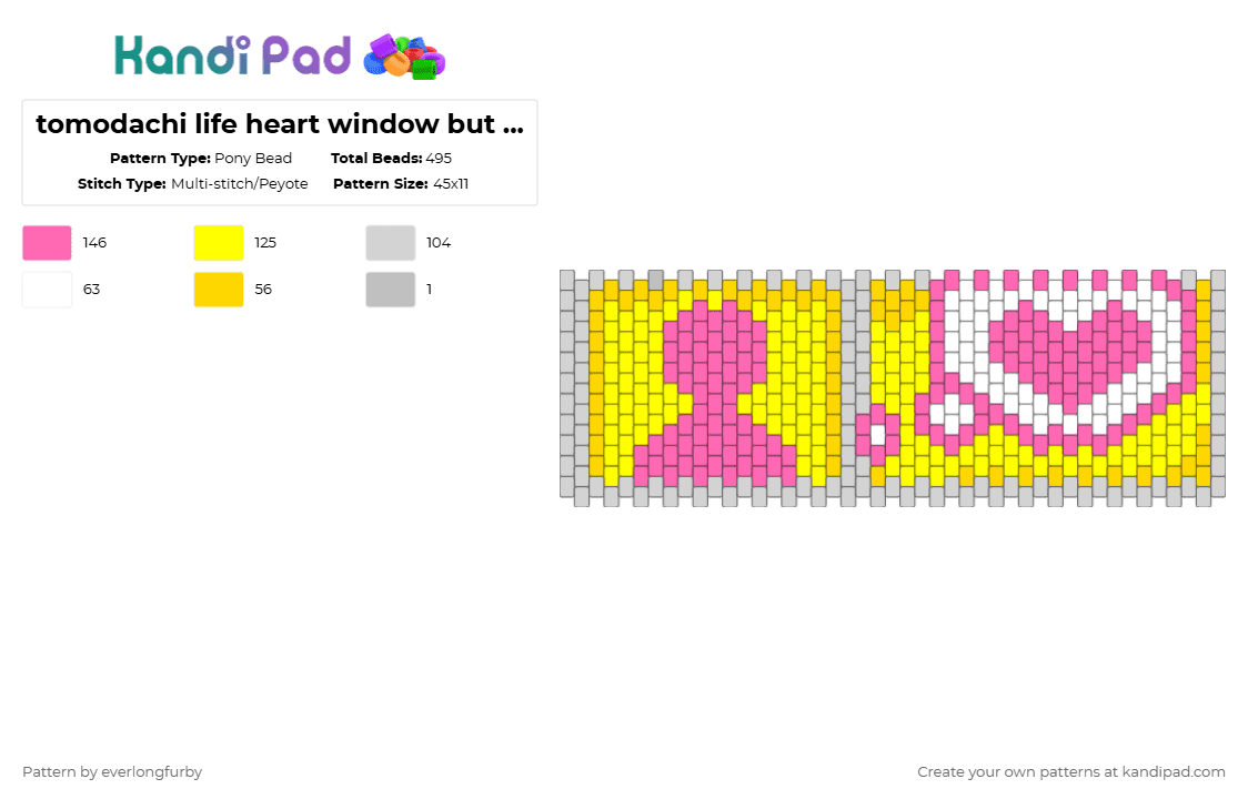 Tomodachi life heart window but better for the beads i currently have ...
